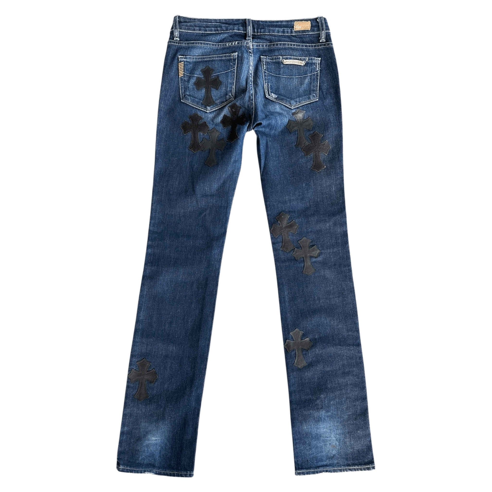 Chrome Hearts Blue & Black Cross Patch Jeans – Morely Trends
